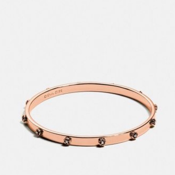 Coach | Jewelry | Coach Tea Rose Bangle In Rose Gold | Poshmark